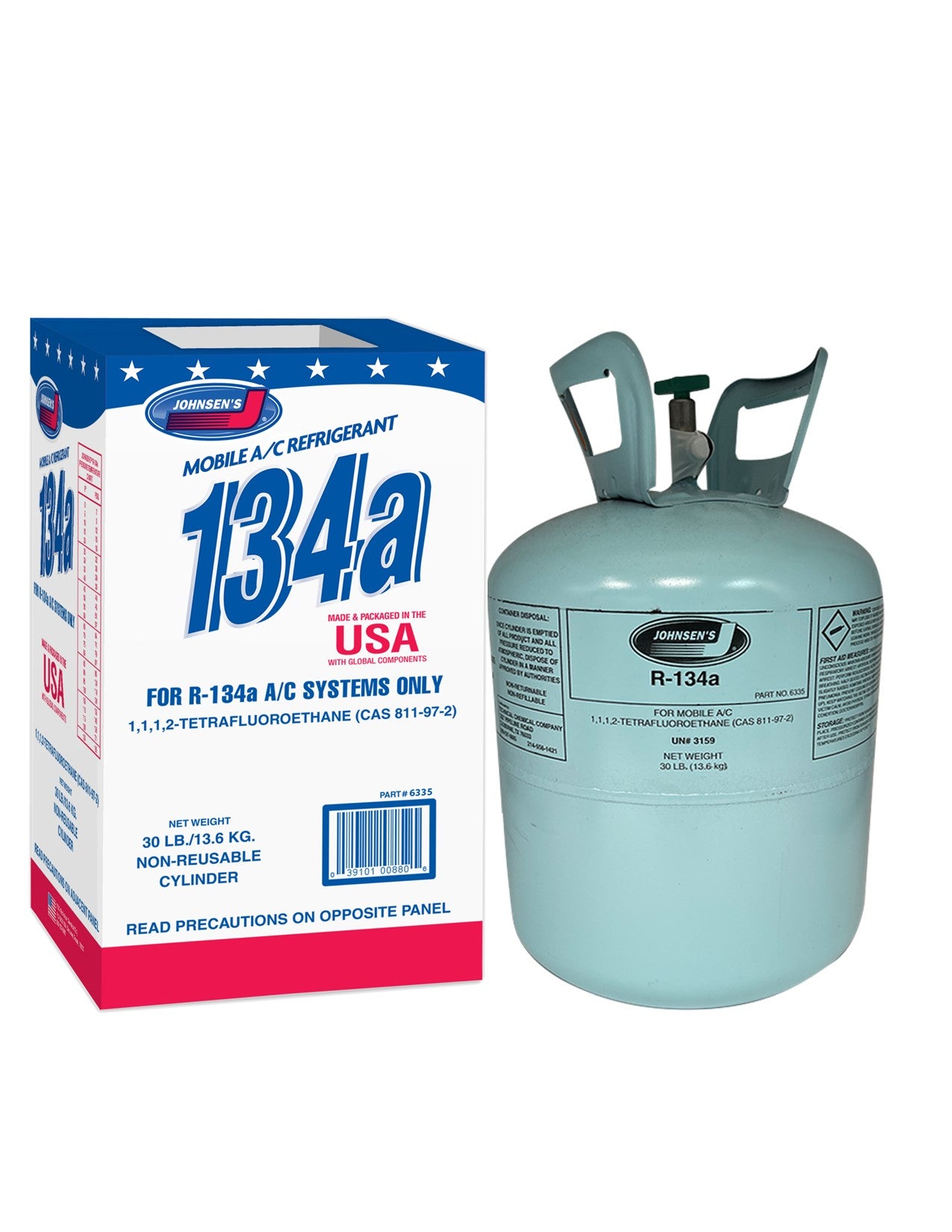 R-134A 30 LB JOHNSEN'S AUTOMOTIVE REFRIGERANT MADE IN USA – Royal Refrigerants